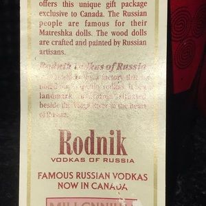Rodnik | Accents | Vintage Rodnik Vodkas Of Russia 200 Millennium ...
